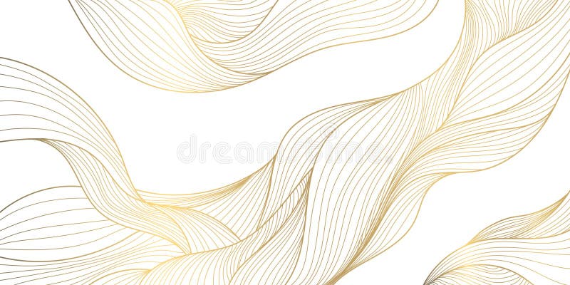 Vector Gold Wave Pattern, Abstract Luxury Background. Elegant Design ...