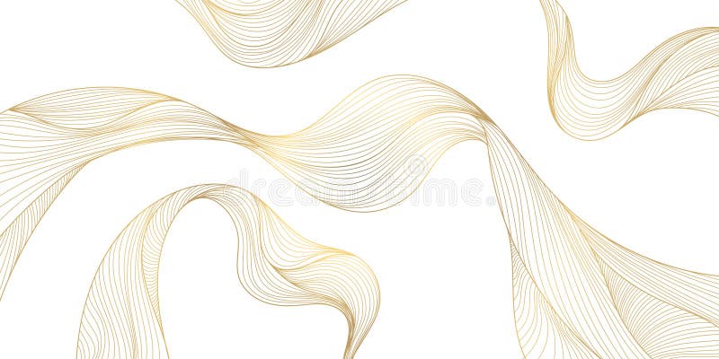 Vector Gold Wave Pattern, Abstract Luxury Background. Elegant Design ...