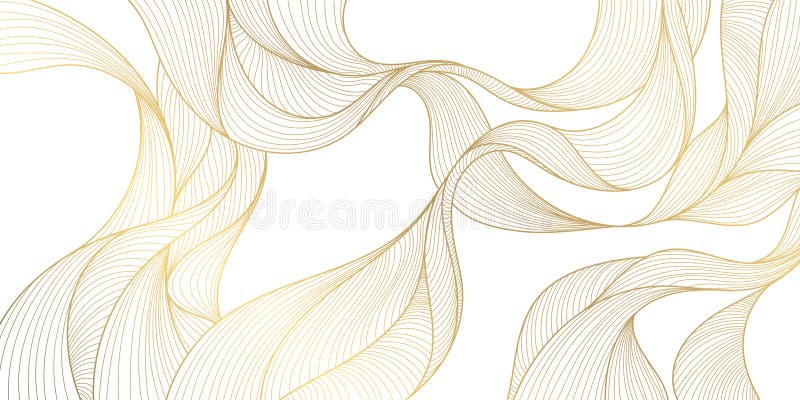 Vector Gold Wave Pattern, Abstract Luxury Background. Elegant Design ...