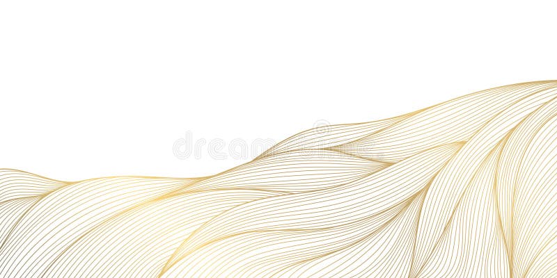 Vector Gold Wave Pattern, Abstract Luxury Background. Elegant Design ...