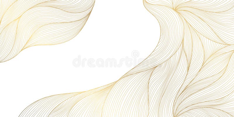 Vector Gold Wave Pattern, Abstract Luxury Background. Elegant Design ...