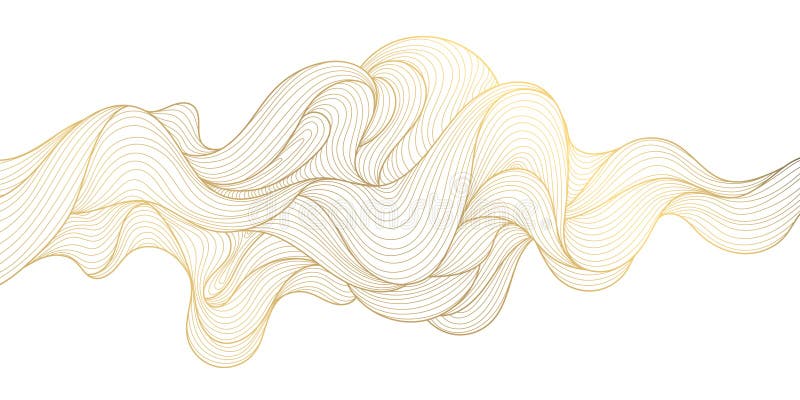 Vector Gold Wave Pattern, Abstract Luxury Background. Elegant Design ...
