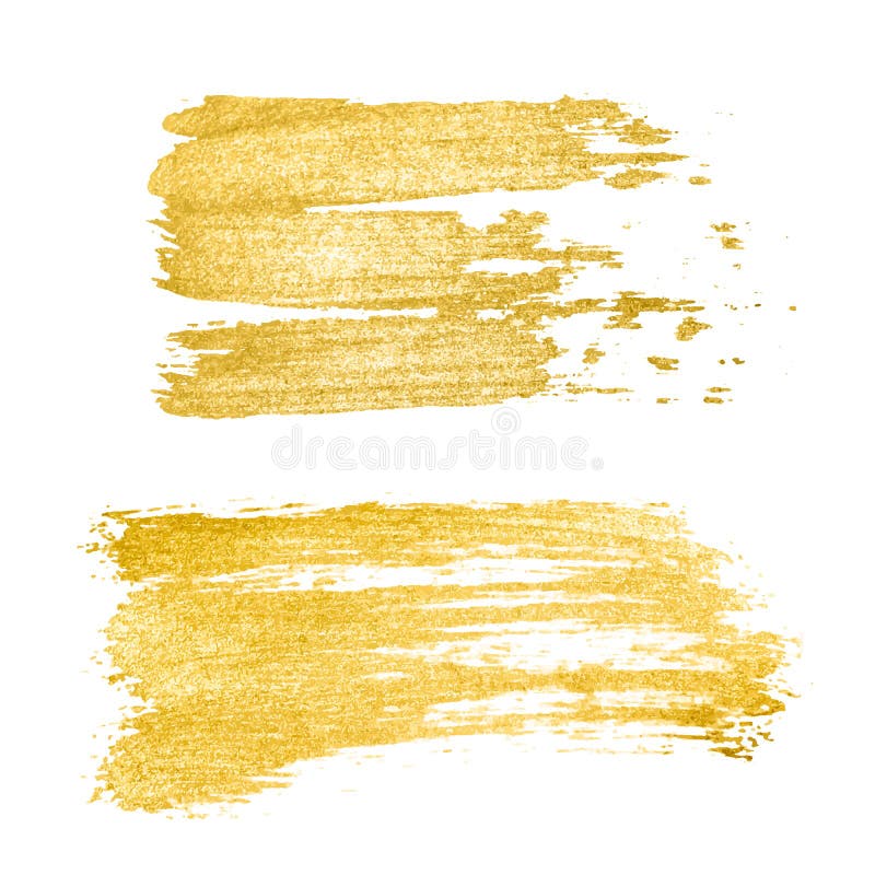 Glitter Brush Collection. Set of Different Golden Line Brushes. Good ...