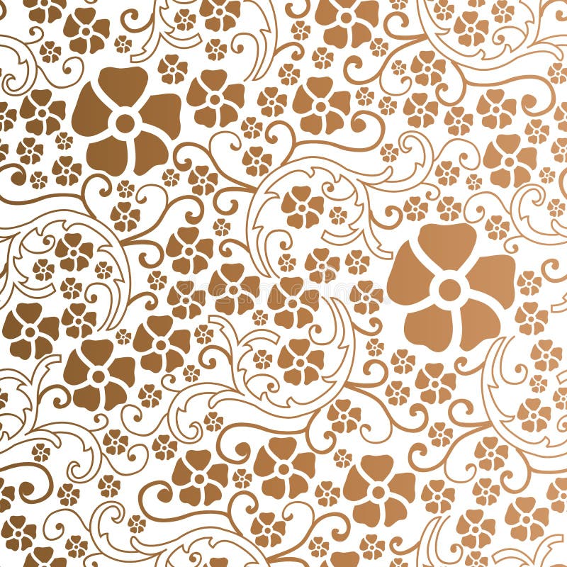 Vector Golden Flower with Bail Seamless Repeat Stock Vector ...