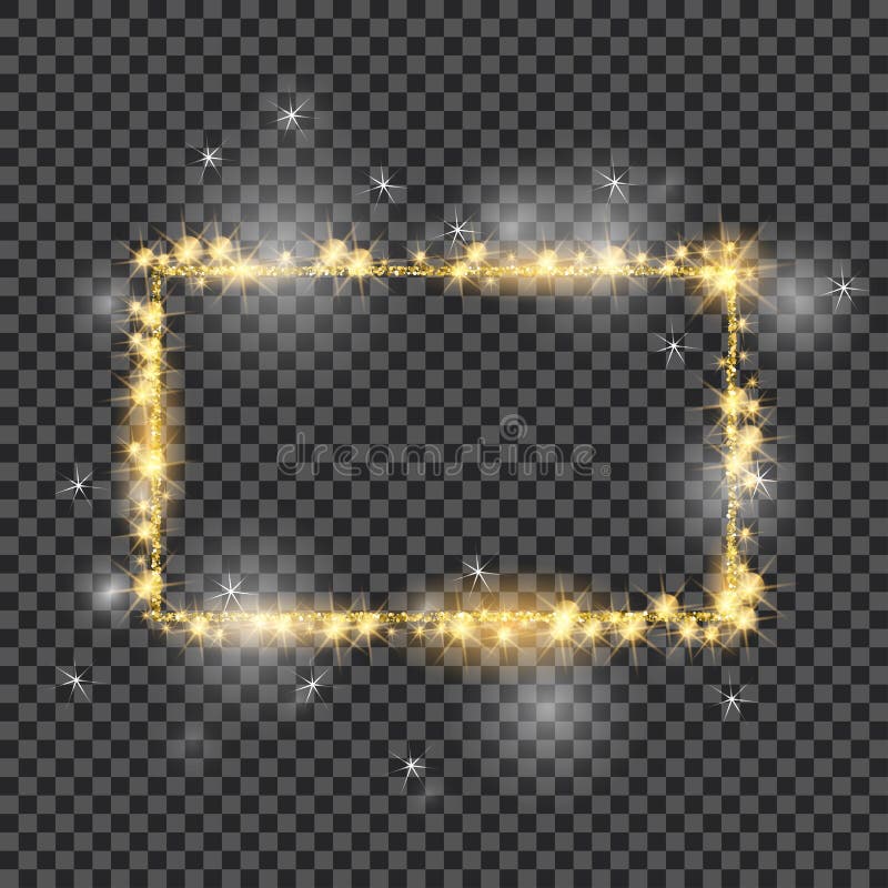 Gold Frame Lights Effects Stock Illustrations – 735 Gold Frame Lights Effects Stock ...