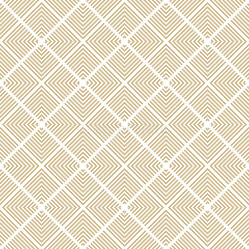 Vector Golden Geometric Seamless Pattern with Squares, Lines, Diagonal ...
