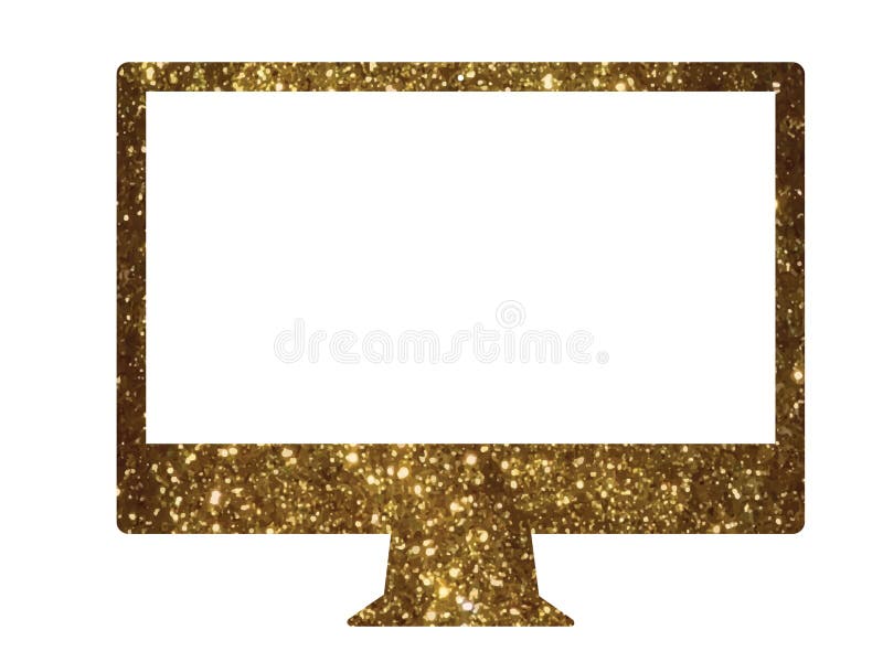 Vector Golden Glitter Gold Color Flat Computer Icon Stock Vector ...