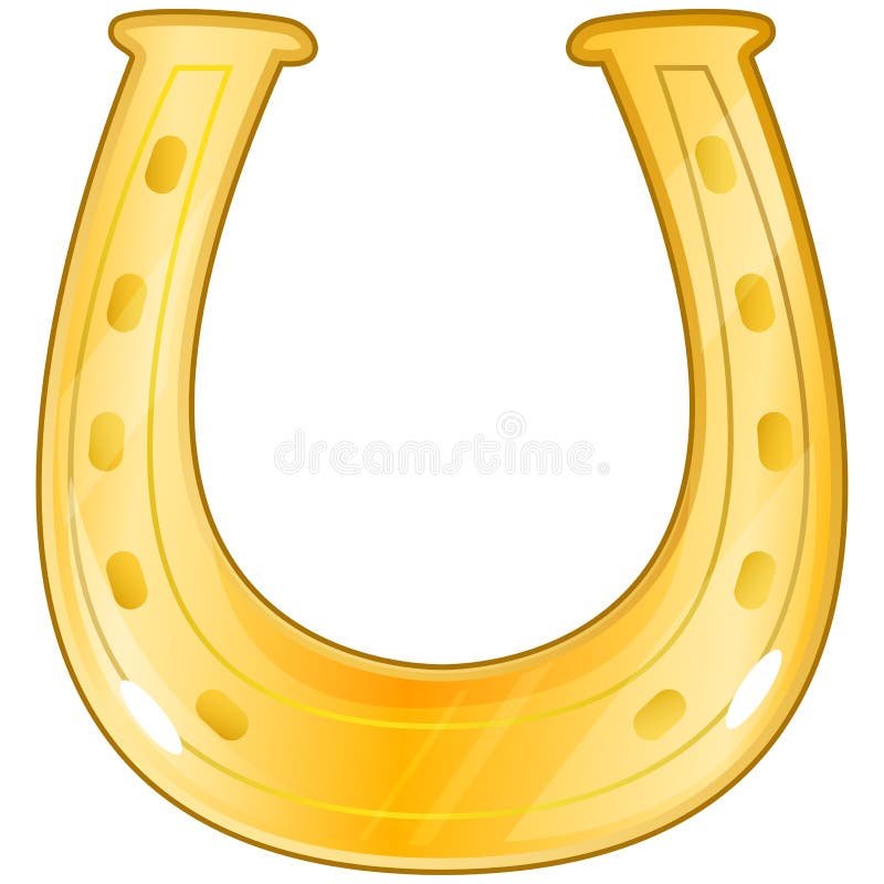 Vector golden horseshoe stock vector. Illustration of isolated - 29533652