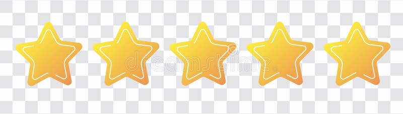 Vector Golden Isolated Five Stars. Customer Feedback Concept Stock ...