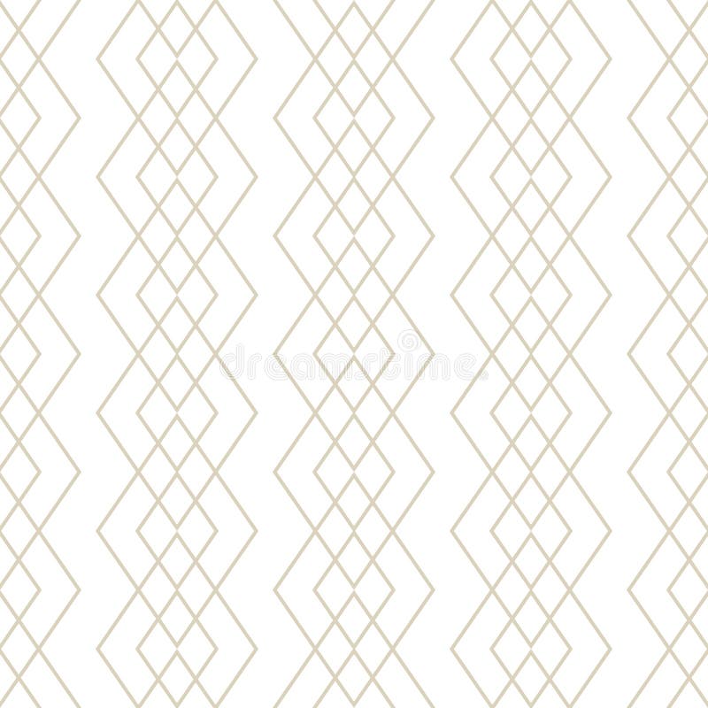 Vector Golden Lines Pattern. Subtle Geometric Seamless Texture. White ...
