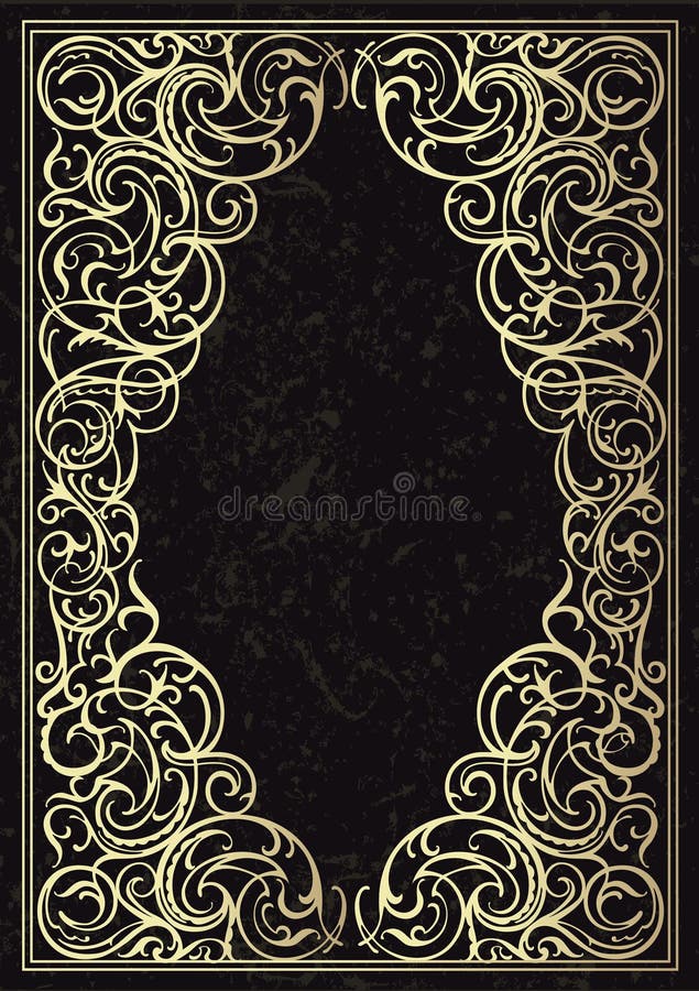 Vector Golden Ornate Frame. Stock Vector - Illustration of beautiful ...