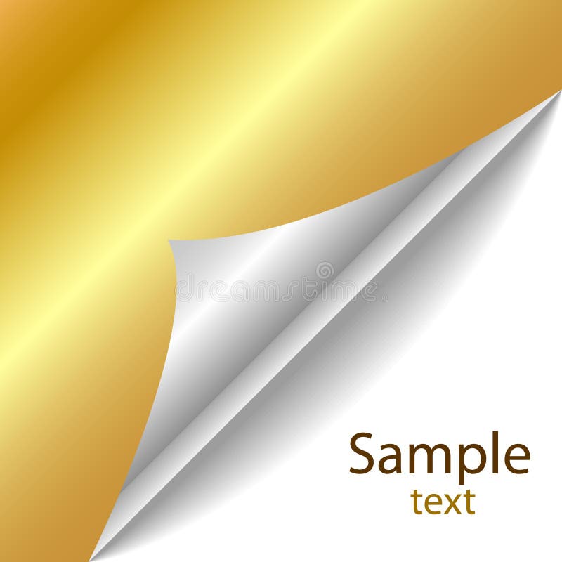 Vector golden page corner stock vector. Illustration of notebook - 14144996