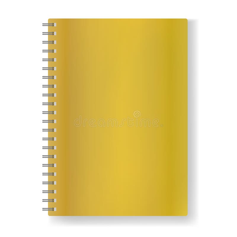 Gold Realistic Spiral Notebook Stock Illustrations – 42 Gold Realistic ...