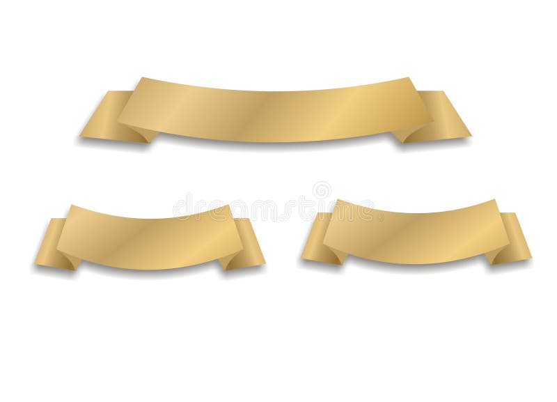 Vector golden ribbon stock vector. Illustration of symbol - 8951510