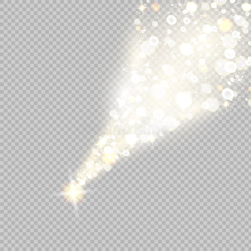 Vector Golden Sparkling Falling Star. Vector Illustration Stock Vector ...