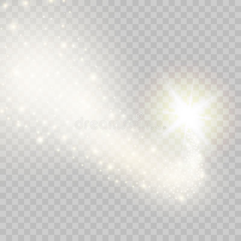 Vector Golden Sparkling Falling Star. Vector Illustration Stock Vector ...
