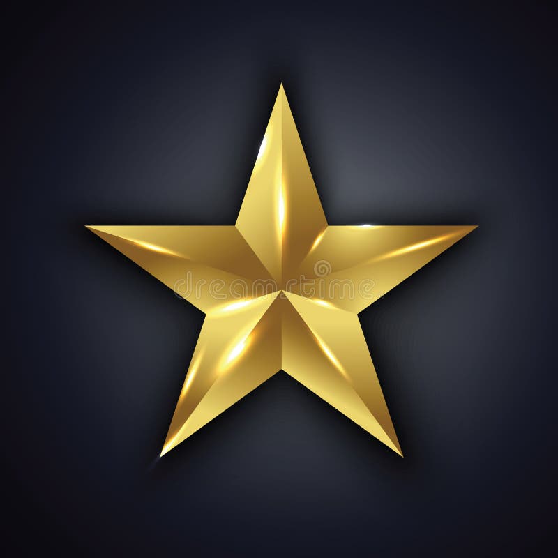 Vector golden star stock vector. Illustration of shiny - 99643491