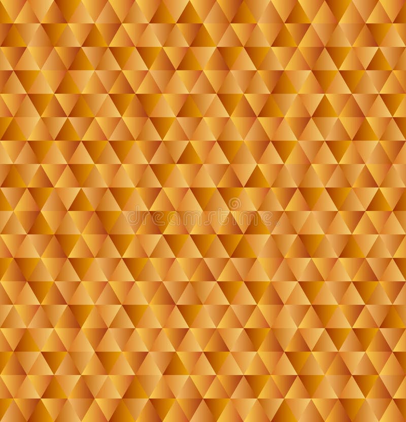 Vector Golden Triangle Background, Seamless Pattern Stock Vector ...