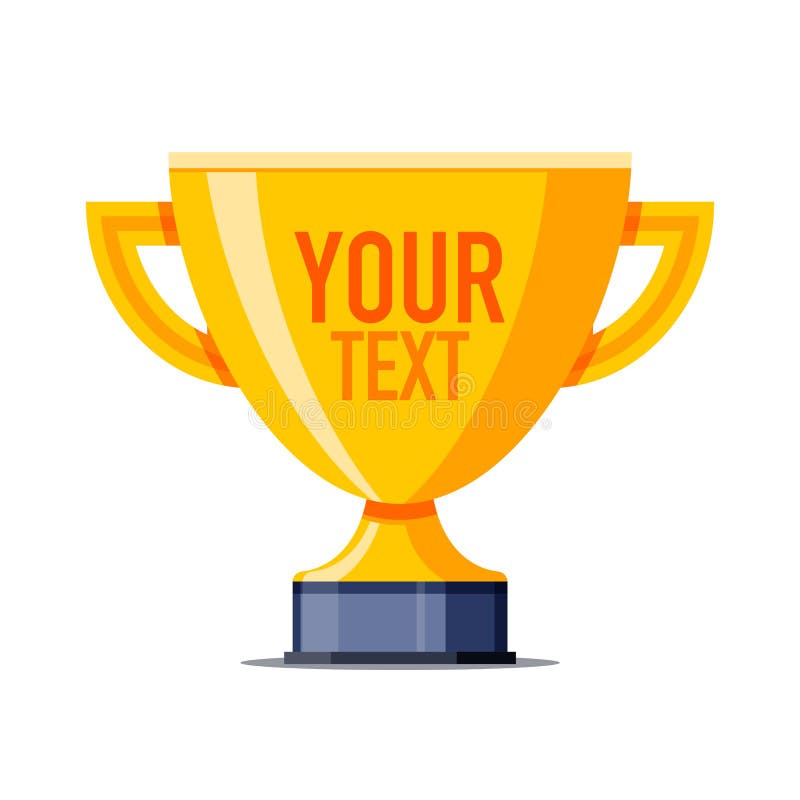 Vector golden trophy icon stock vector. Illustration of background ...