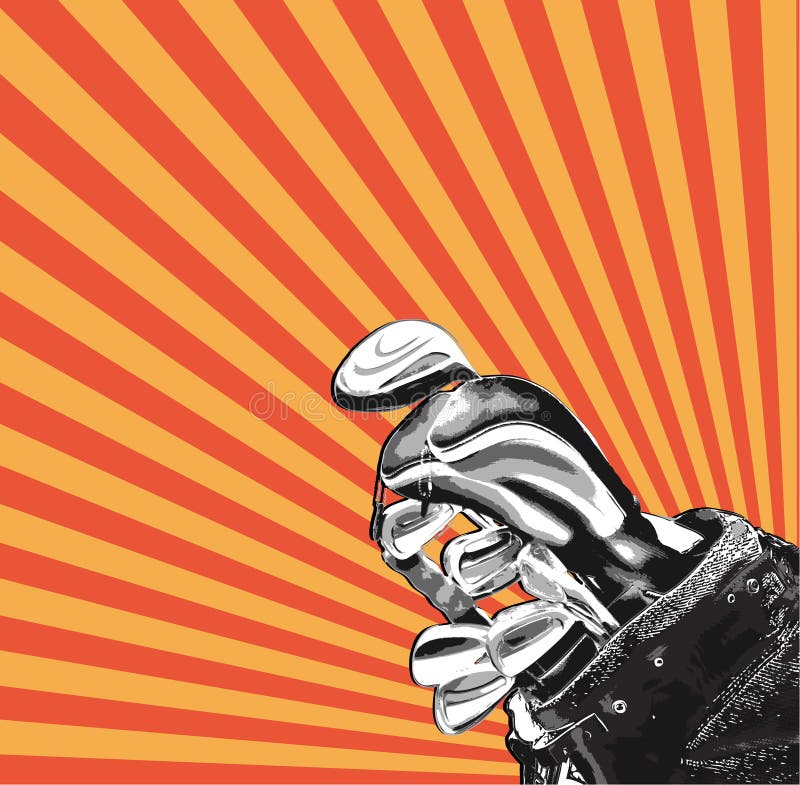 Vector. Golf Bag And Weapons Picture. Image: 14624550