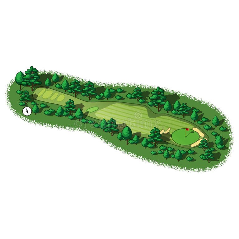 Golf Course Hole Layout Stock Illustrations – 624 Golf Course Hole ...