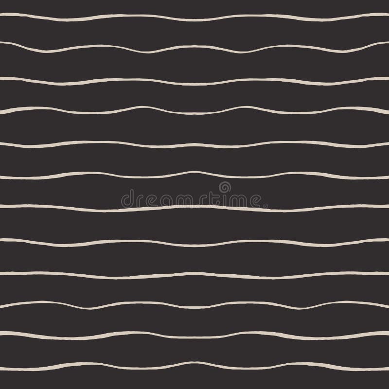 Reeks Golvende Horizontale Lijnen Abstract Gebogen Lijn, Zigzag ...