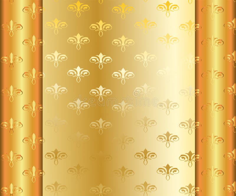 Vector Gouden Kader Met Gouden Vector Illustratie - Illustration of ...