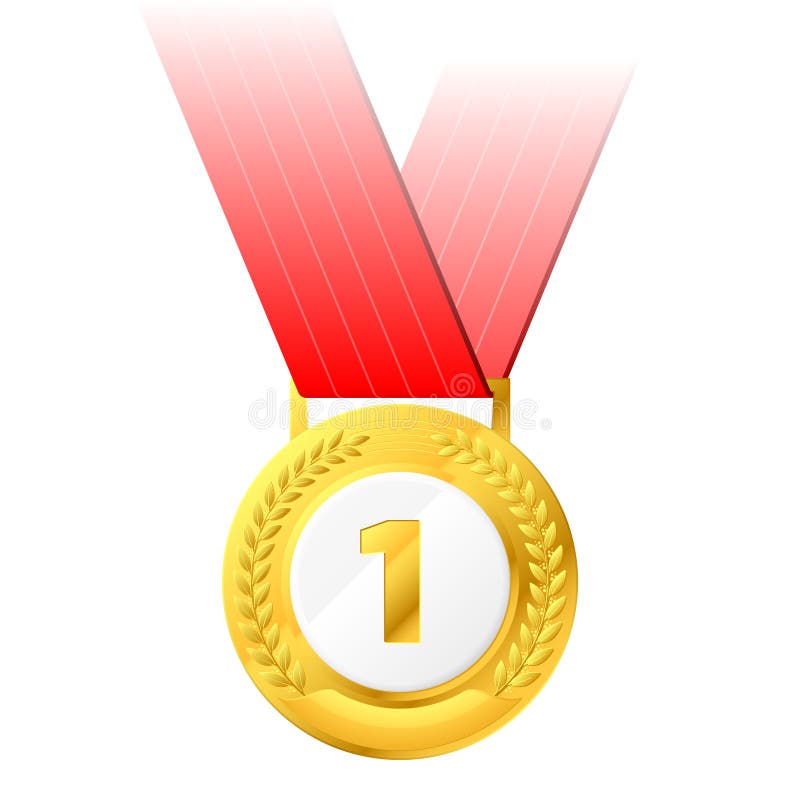 Vector gouden medaille vector illustratie. Illustration of voorwerp ...