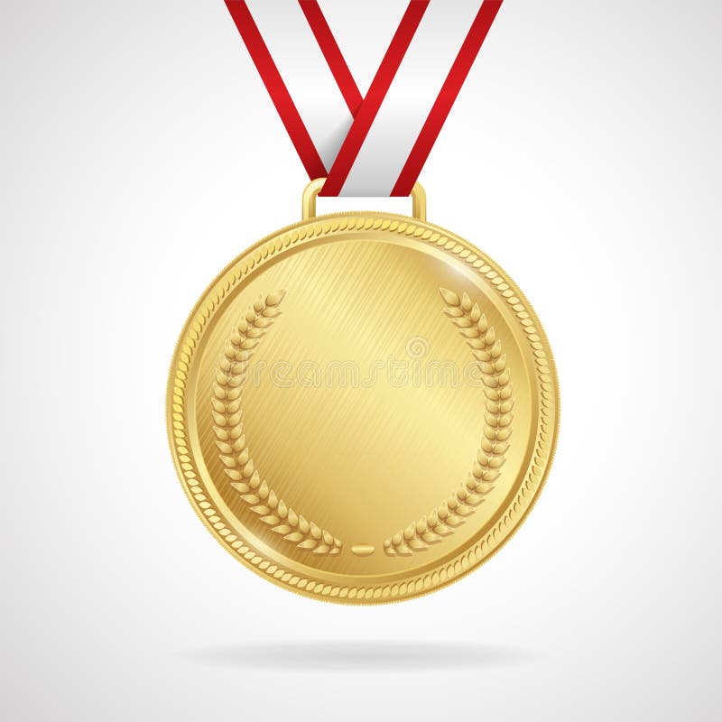 Vector Gouden Medaille Met Lint Vector Illustratie - Illustration of ...