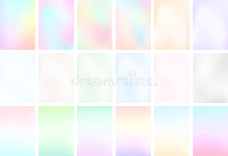 Abstract Blur Light Gradient Background Set A4 Portrait Stock Vector ...