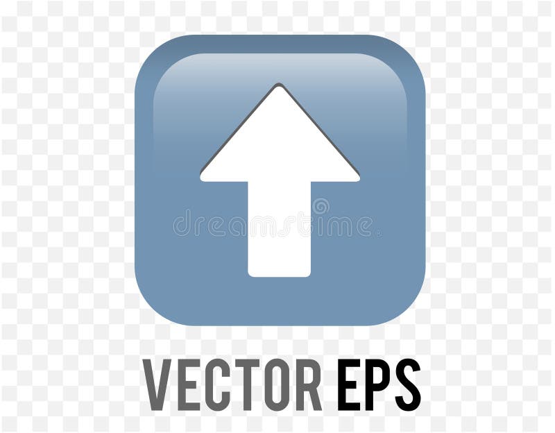 Vector Gradient Blue Arrow Pointing Up Round Corner Square Icon Button ...