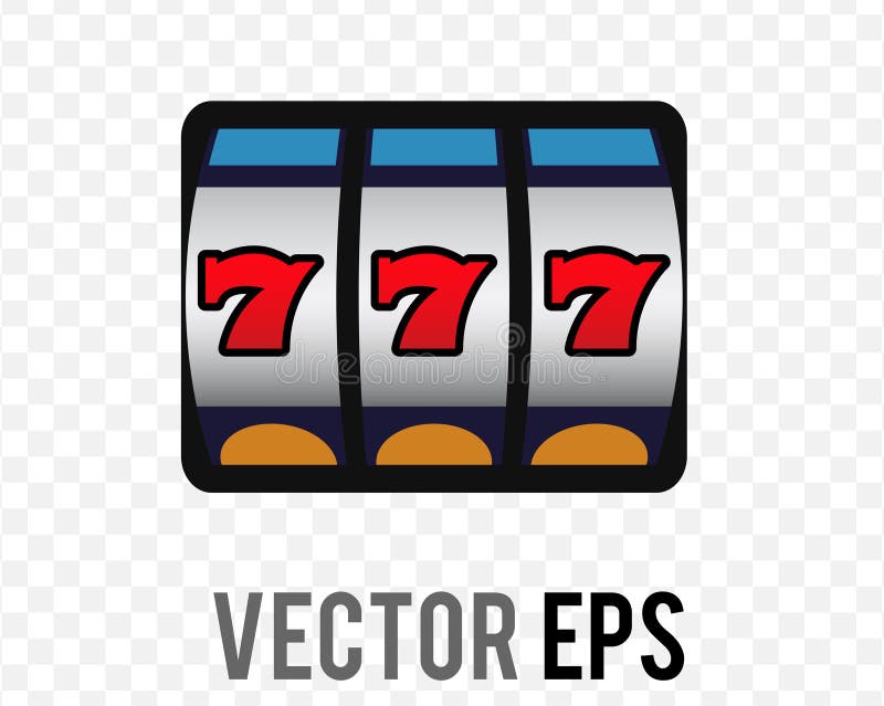 Gradient Casino Lucky Draw Slot Gambling Machine 777 Icon Stock Vector ...