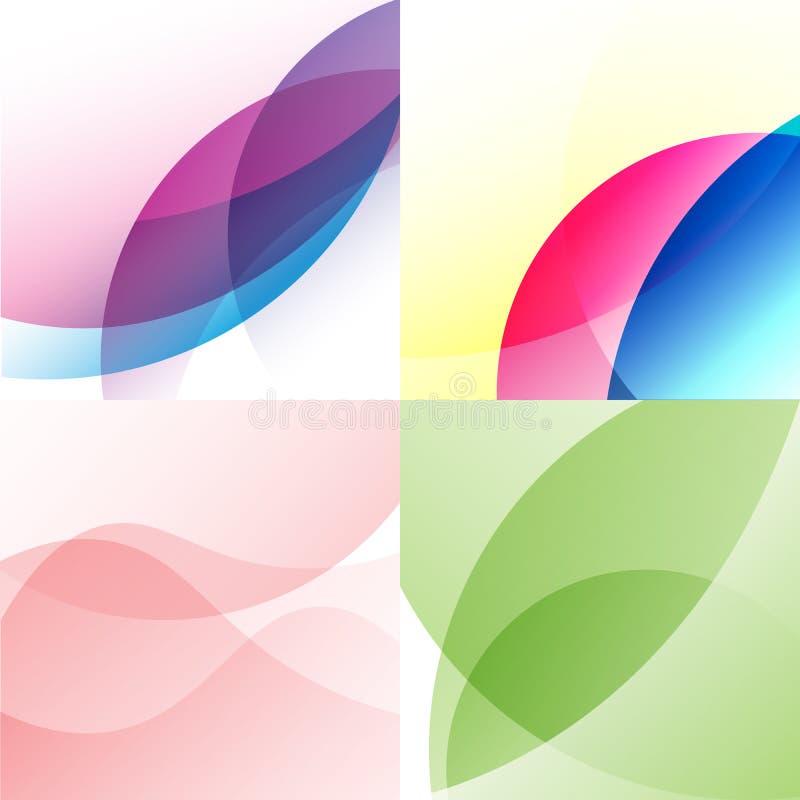 Gradient Curve Wave Colorful Shape Abstract Background Stock Vector