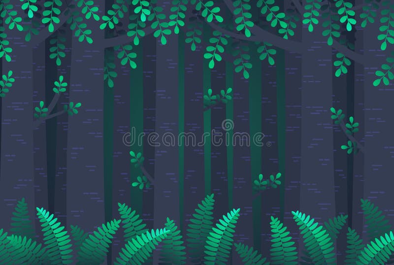 Simple forest stock vector. Illustration of palm, gloomy - 155522361