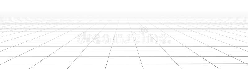 Vector Gradient Perspective Grid. Detailed Lines on White Background ...