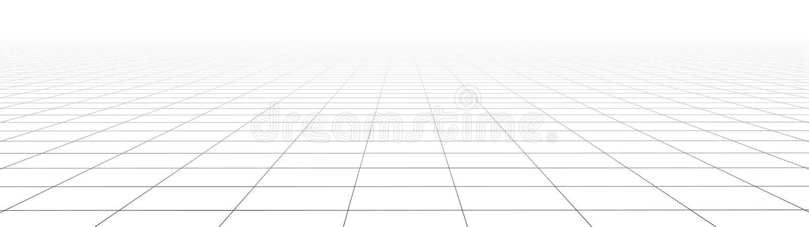 Vector Gradient Perspective Grid. Detailed Lines on White Background ...