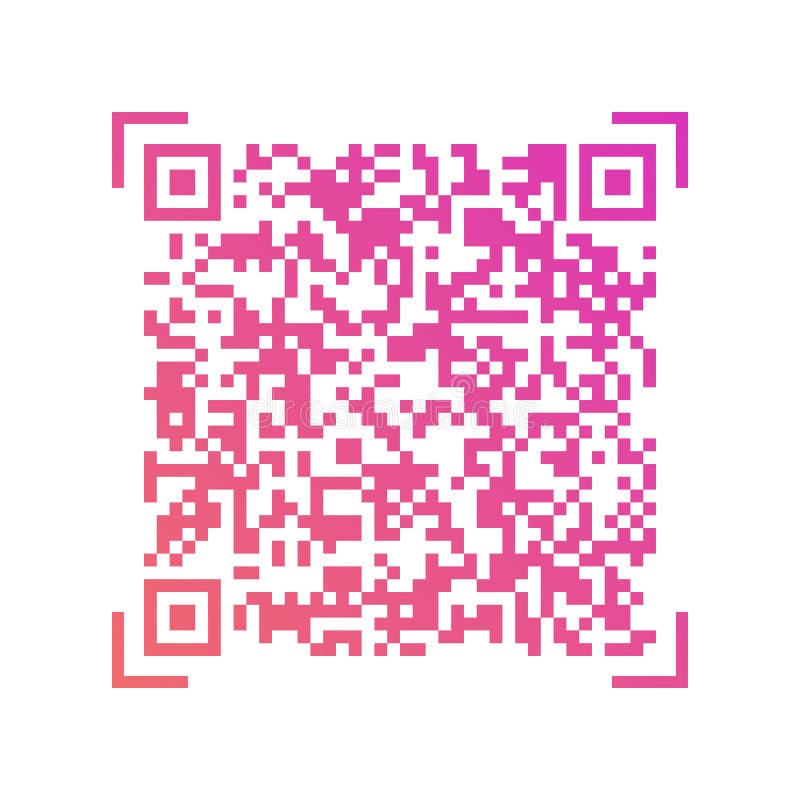 Vector gradient QR code stock illustration. Illustration of computer ...