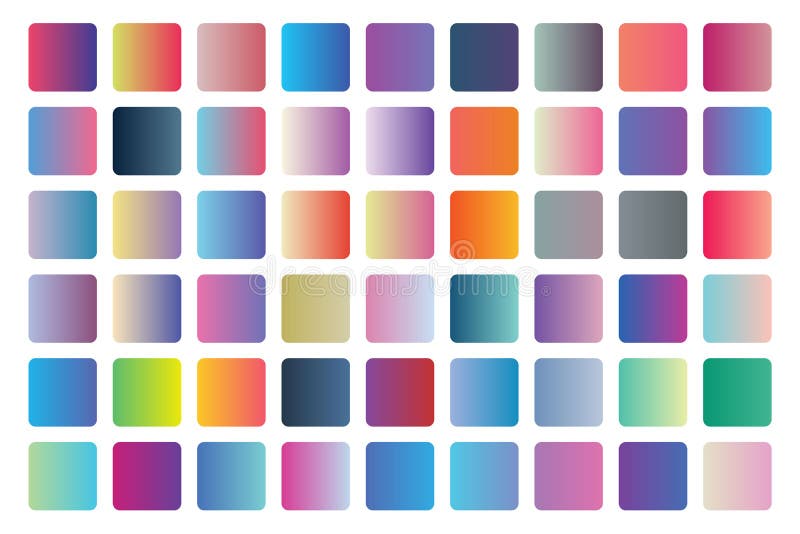 Vector Gradient Set. Multicolor Sphere Stock Illustration ...
