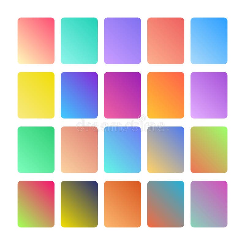 Vector Gradient Set. Multicolor Sphere Stock Vector - Illustration of ...