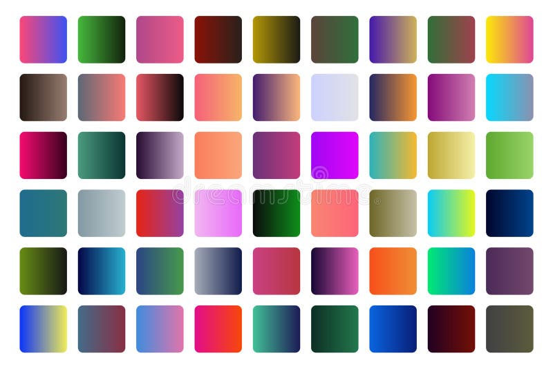 Vector Gradient Set. Multicolor Sphere Stock Vector - Illustration of ...