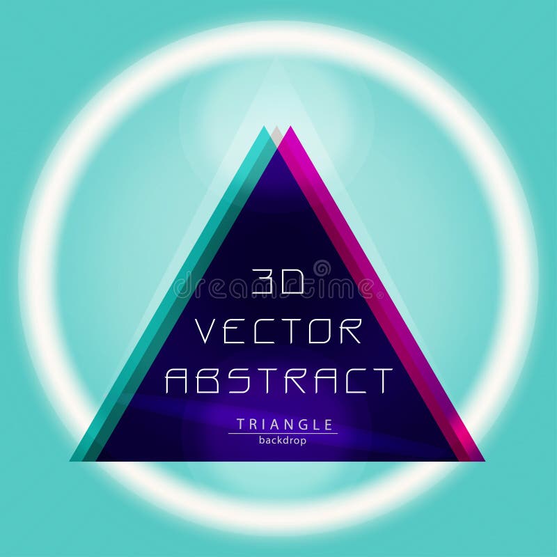 Vector Gradient Triangle Poster with 3d Effect. Stock Vector ...
