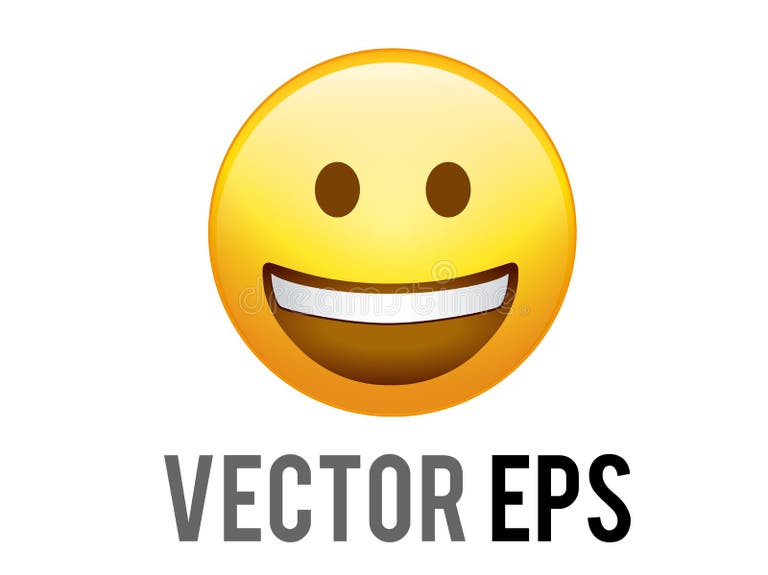Vector Gradient Yellow Smiley Face with White Teeth Icon Stock Vector ...