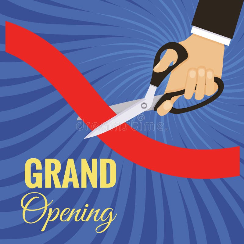 Vector grand opening card stock vector. Illustration of beginnings ...