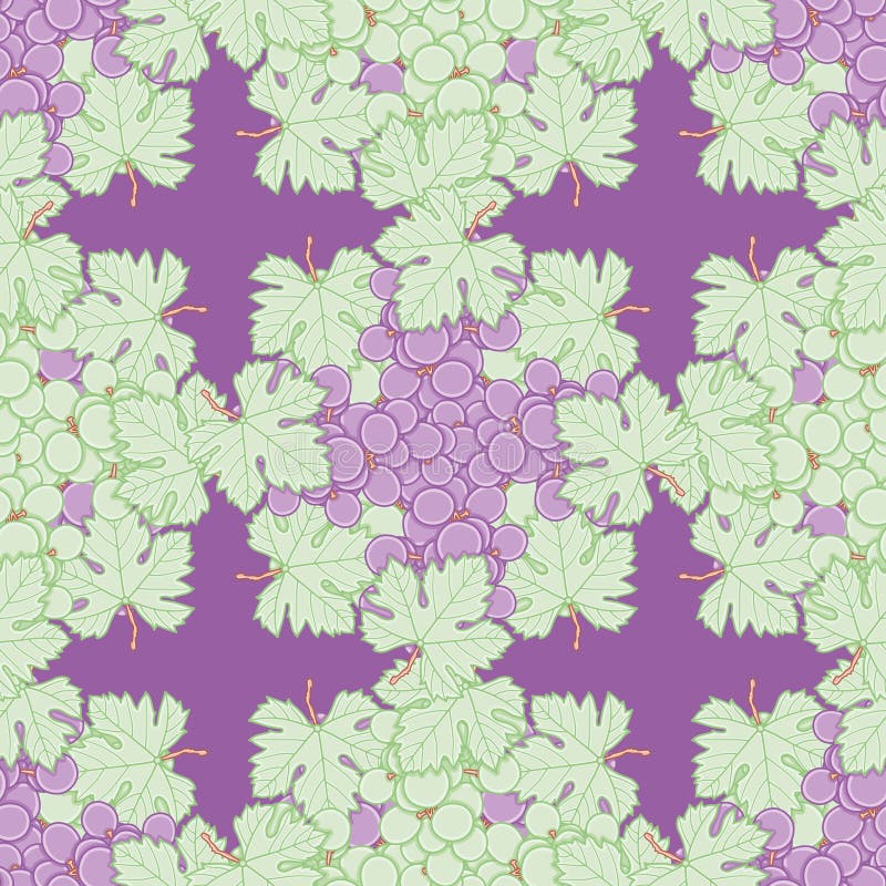 Vector Grape Vine Lattice Pattern Seamless Stock Illustration ...