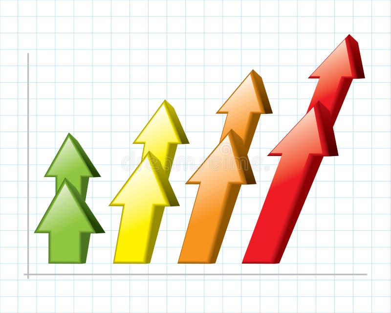 Vector graph chart arrow stock vector. Illustration of investment ...