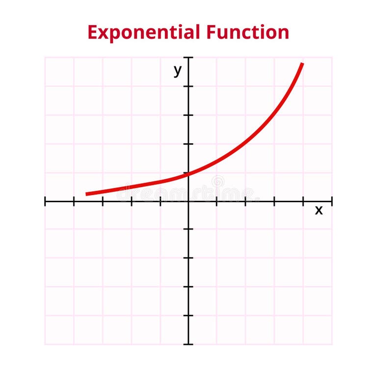 Vector Graph or Chart of the Exponential Function. the Mathematical ...