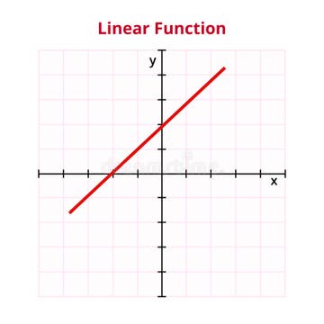 Vector Graph or Chart of Linear Function. the Mathematical Operation ...