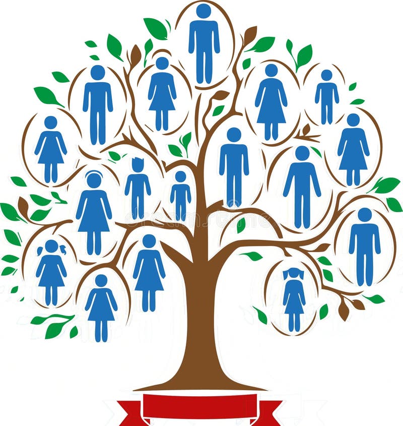Vector Graphic of Ancestral Lineage and Genealogical Tree Symbol Stock ...