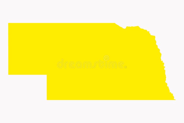 Vector Artwork of Detailed Outline Map of NEBRASKA Stock Vector ...
