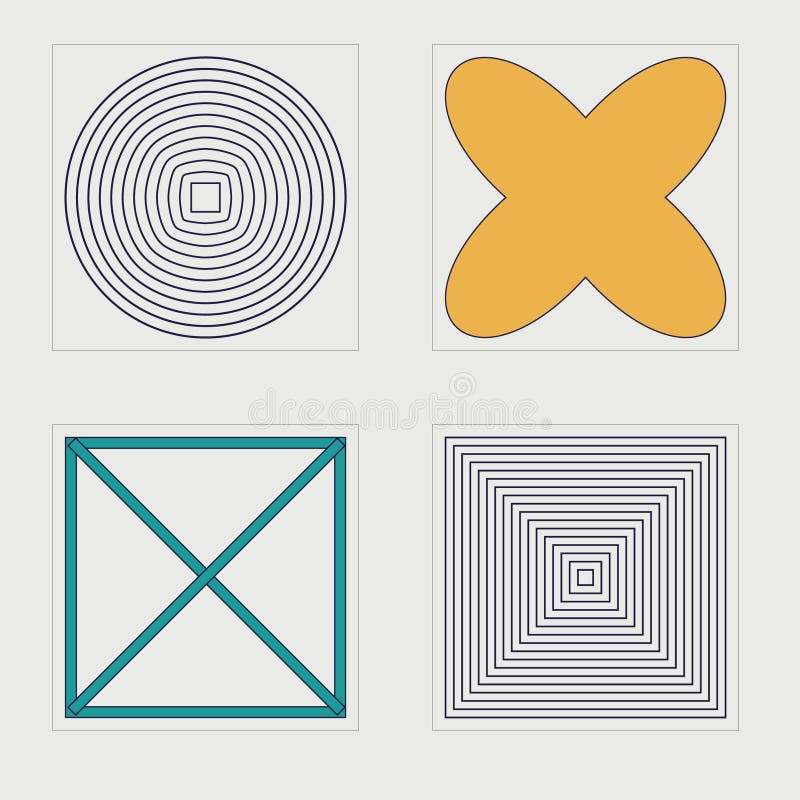 Vector Graphic Assets Set. Big Collection of Abstract Graphic Geometric ...